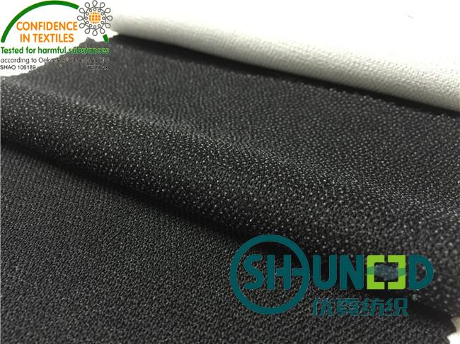 100% Polyester Bonded Interlining , Bump Interlining For Garments