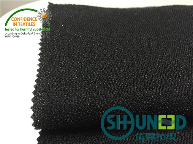100% Polyester Bonded Interlining , Bump Interlining For Garments