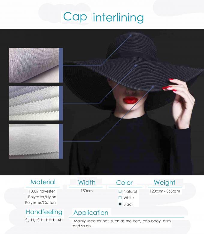 Chinese Fashionable and Exquisite Hat Interlining for Hat Fusing Hat ...