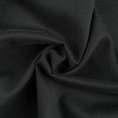 Thin Fusible Woven Interlining Fabric Shrinkage Resistant Black PA Coating