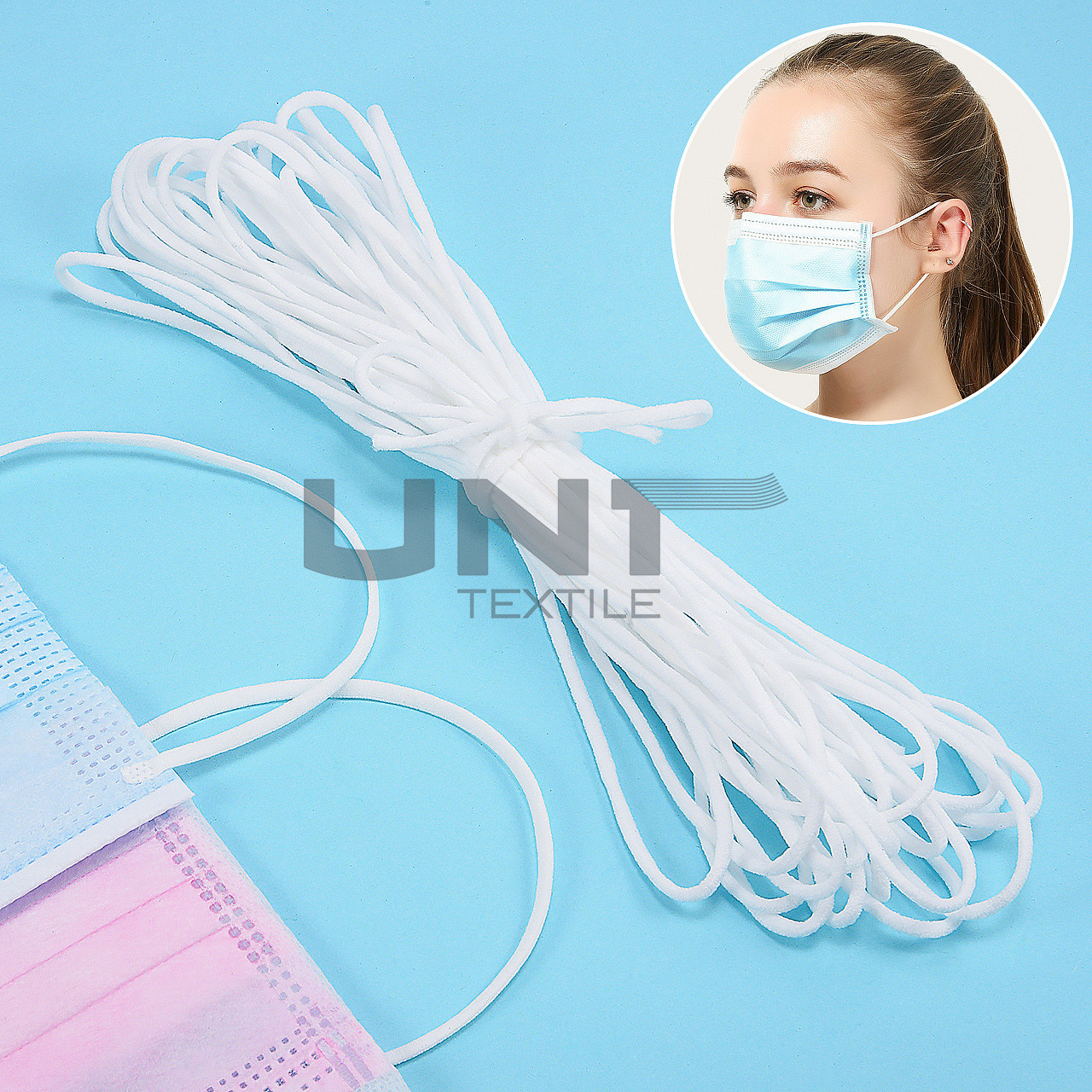 3mm Elastic Earloop Tape Garments Accessories Soft Touched