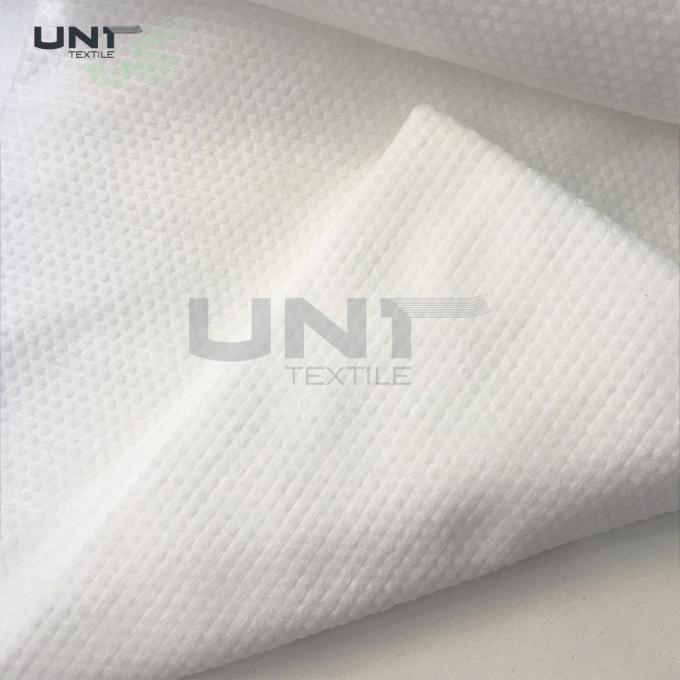 Pearl Dot Pattern Spunlace Nonwoven Fabric Cross Lapping 10cm Width