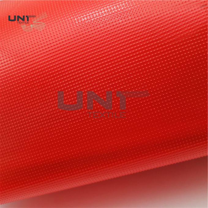 Red Color Embroidery Backing Fabric 100% LDPE Glue Hot Melt Fusible ...