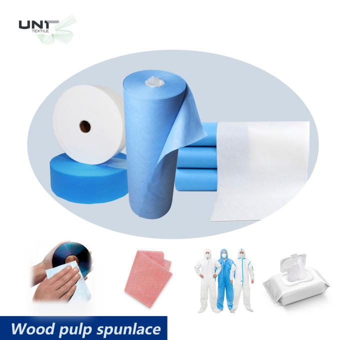 Disposable Biodegradable Wood Pulp Laminated Spunlace Nonwoven Fabric ...